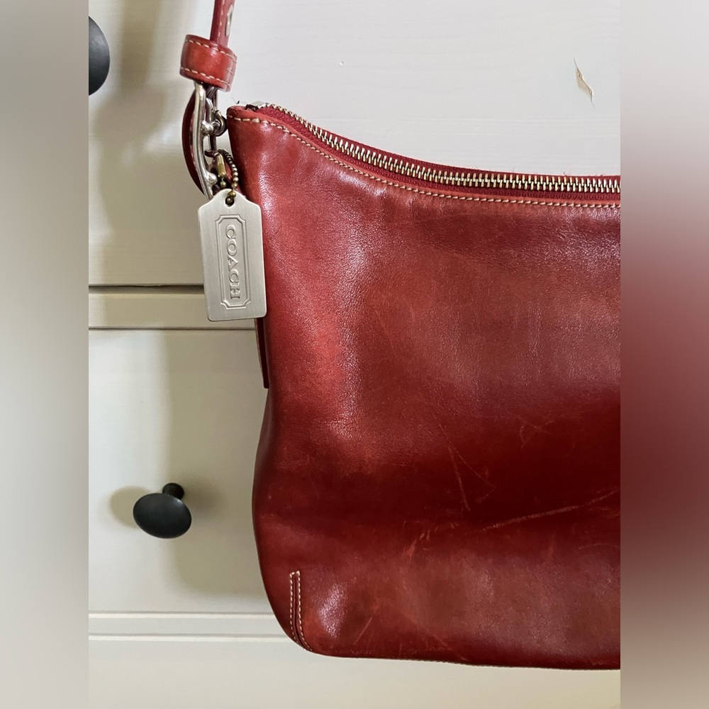 Coach Red Leather Crossbody Bag - Gem